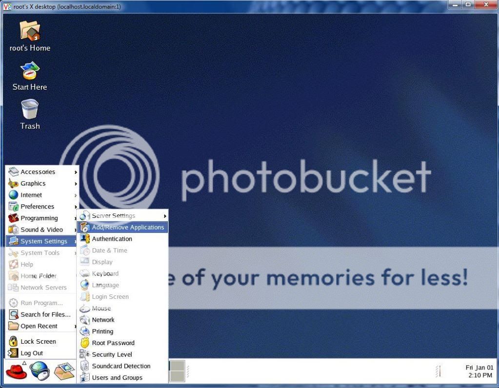 KONFIGURASI REDHAT 9.0 SEBAGAI REMOTE DESKTOP | Syamsul Rizal Blog's